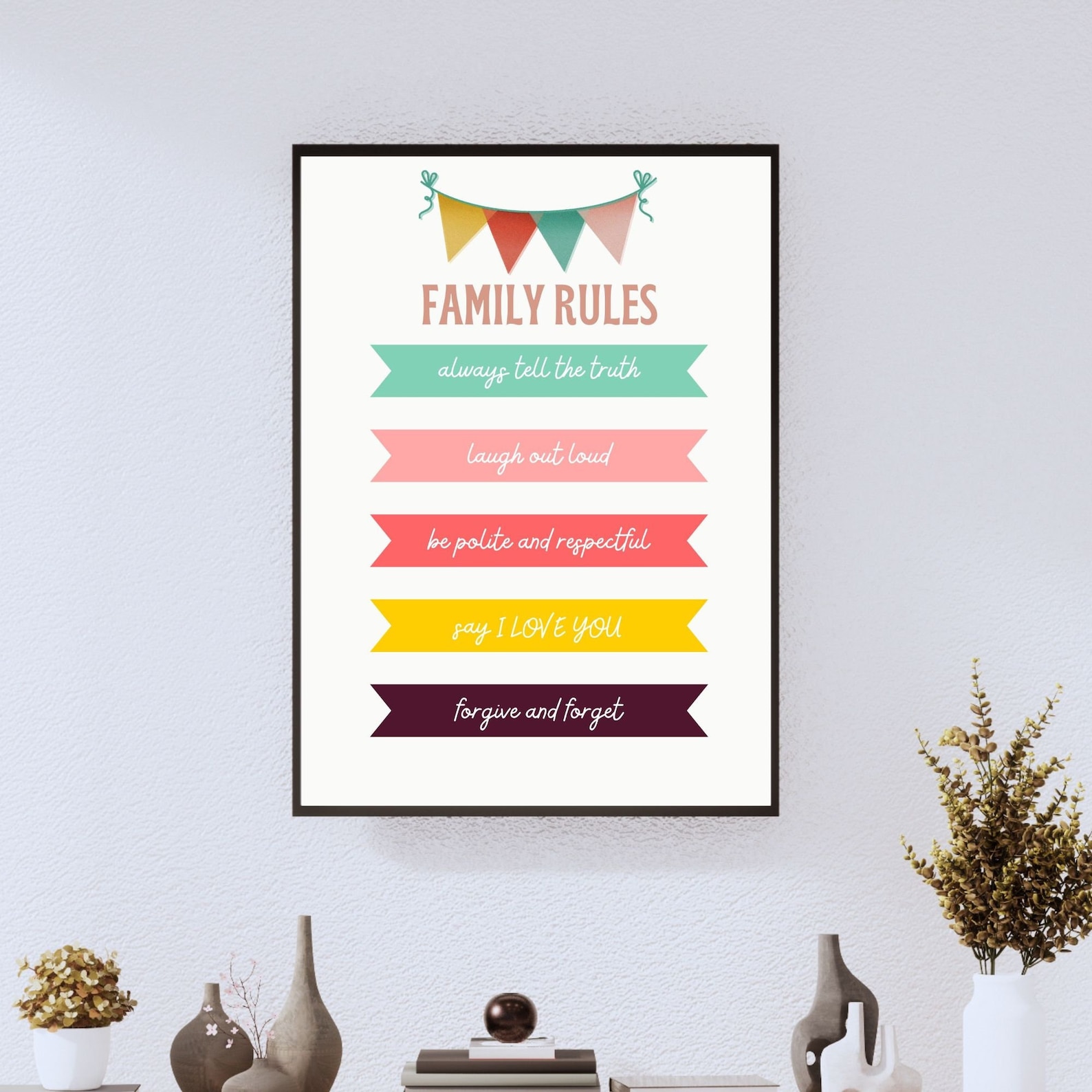 2 Family Rules Posters | Family Quotes Print | Family Values |family ...