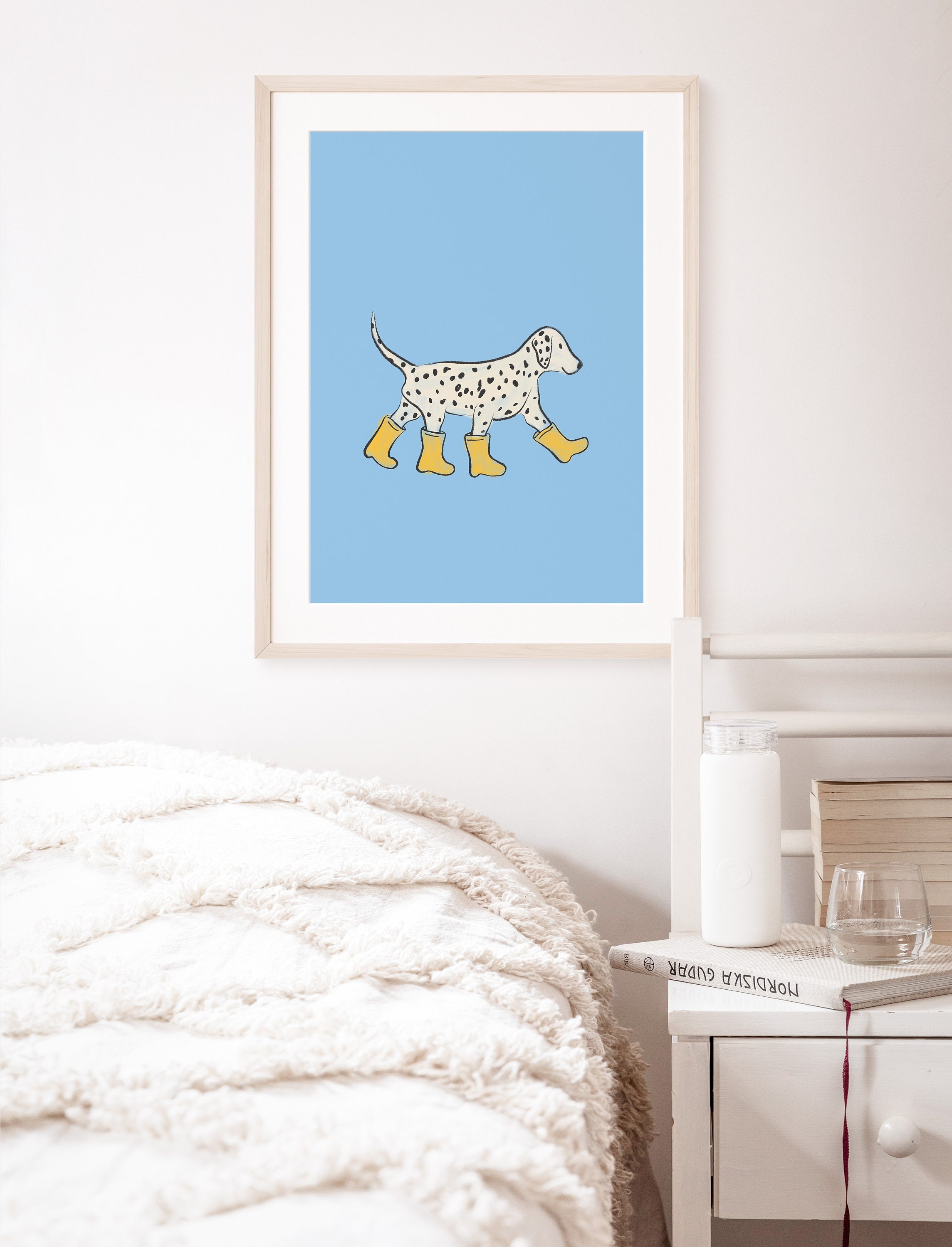 Digital Dog Print Dog Wall Art Digital Print Dalmatian in the Rain Dog ...