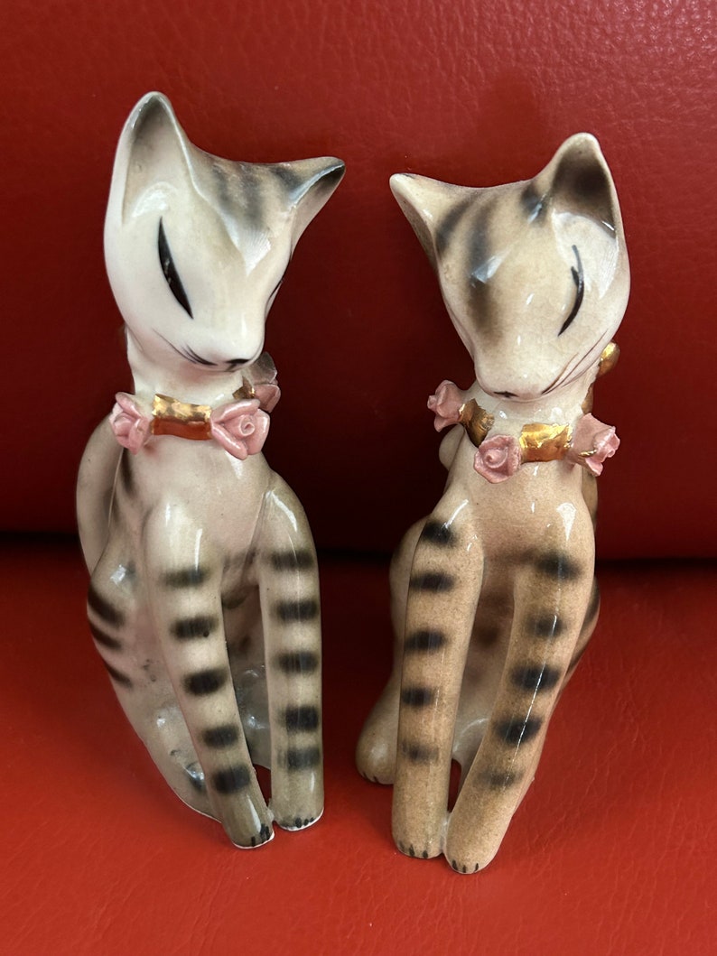 Rare MCM Vintage Siamese Cats Salt & Pepper Shakers. Cork Bottoms ...