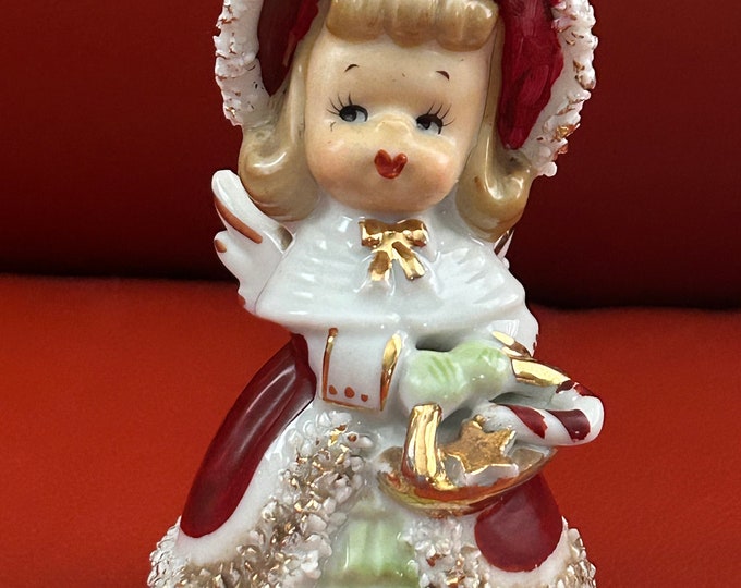 Vintage 1950’s Geo Z Lefton Christmas Bell Angel Holding a Basket ...