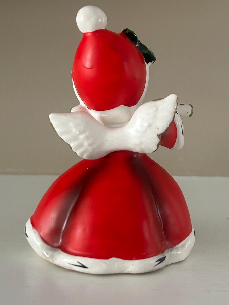 Vintage Napco Christmas Angel Porcelain Figurine Playing the Flute ...