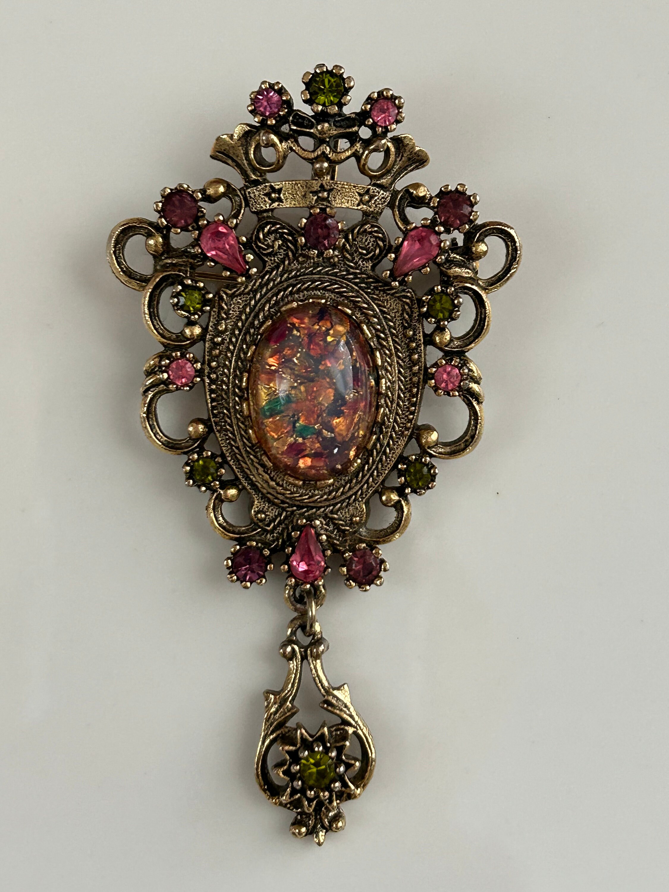 Vintage Sara Coventry Contessa Victorian Crown Pin Pendant. Signed ...