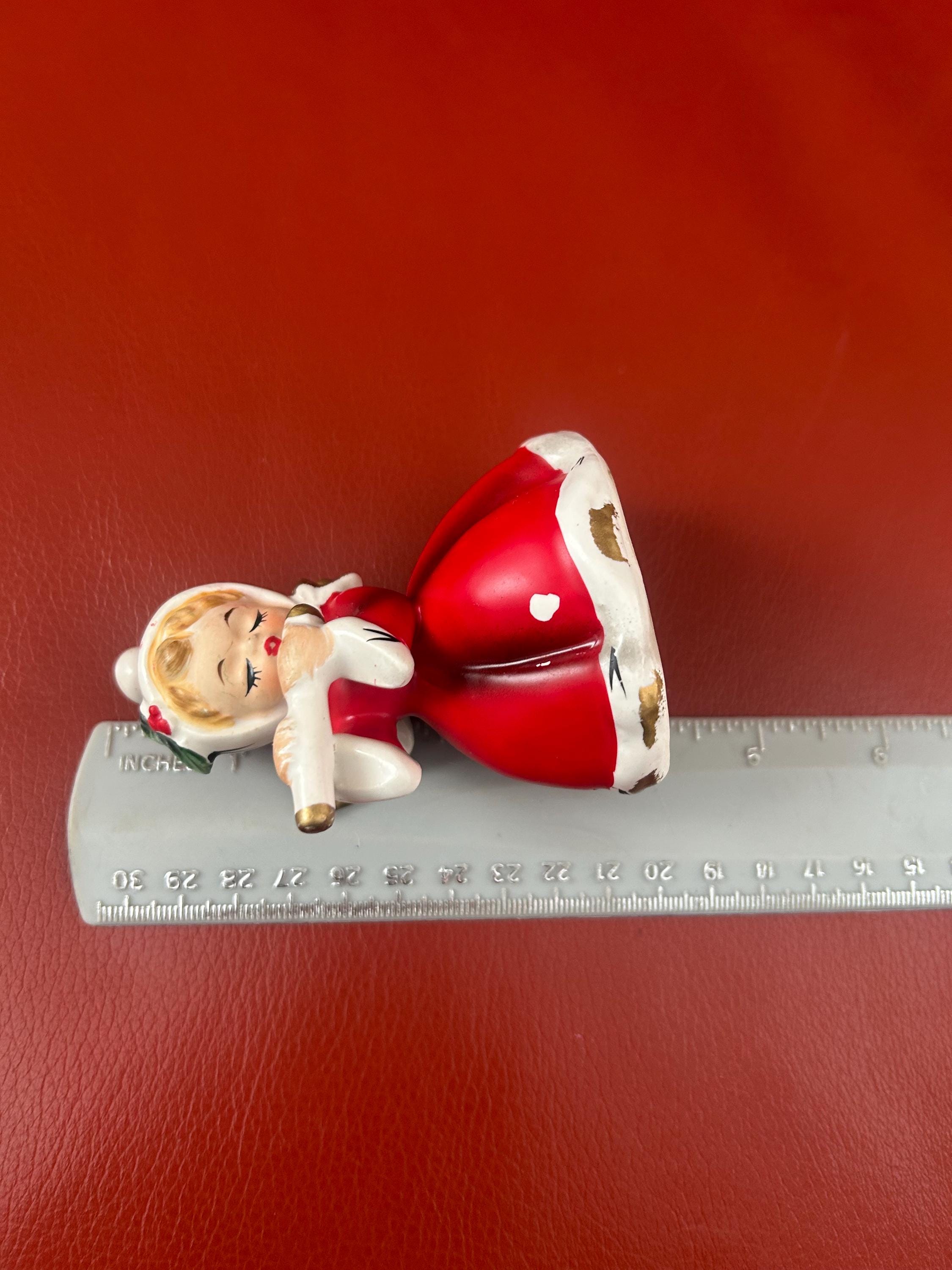 Vintage Napco Christmas Angel Porcelain Figurine Playing the Flute ...