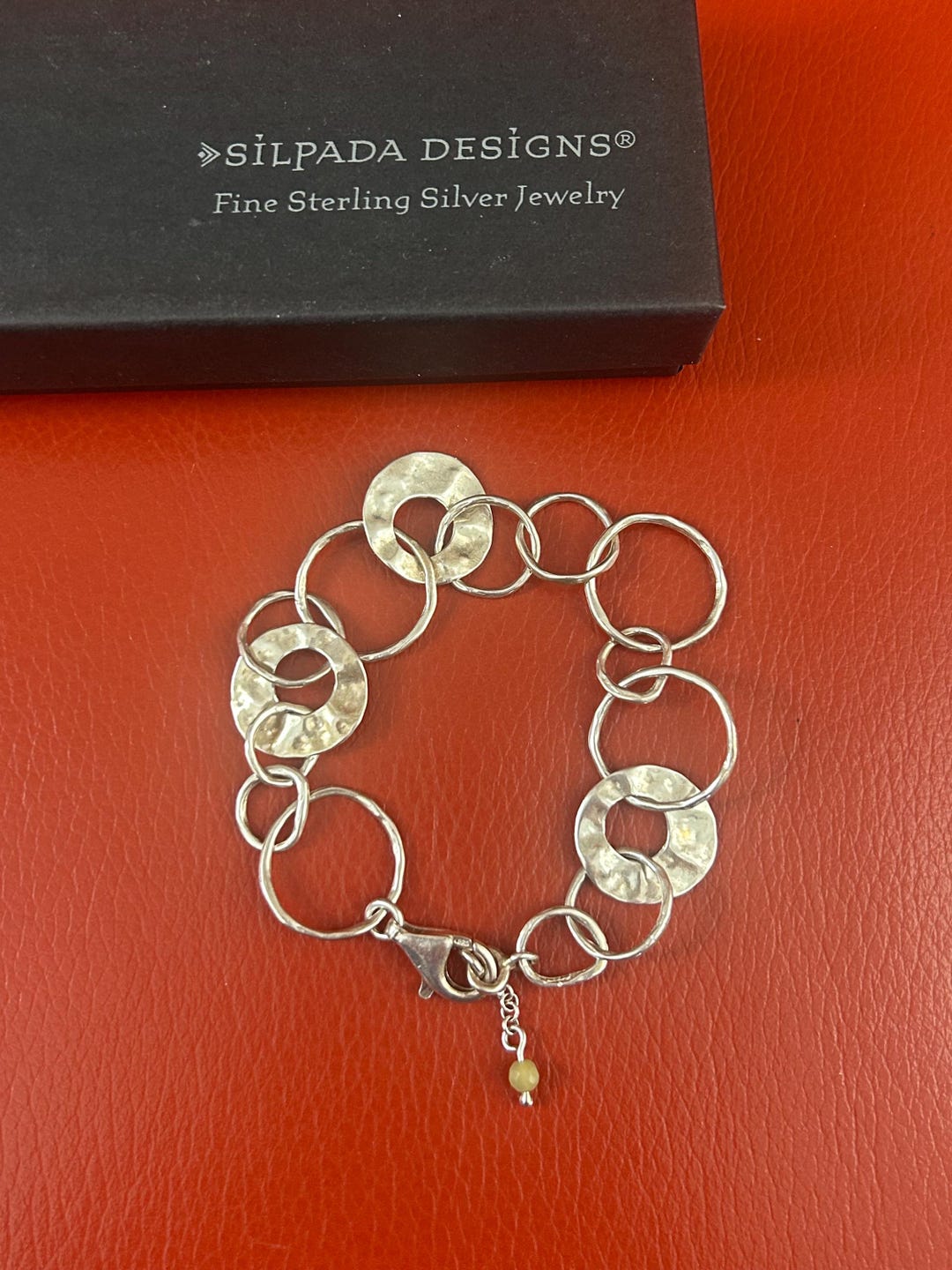 Silpada Paper Chain Hammered Circle Link Bracelet, in Original Box ...