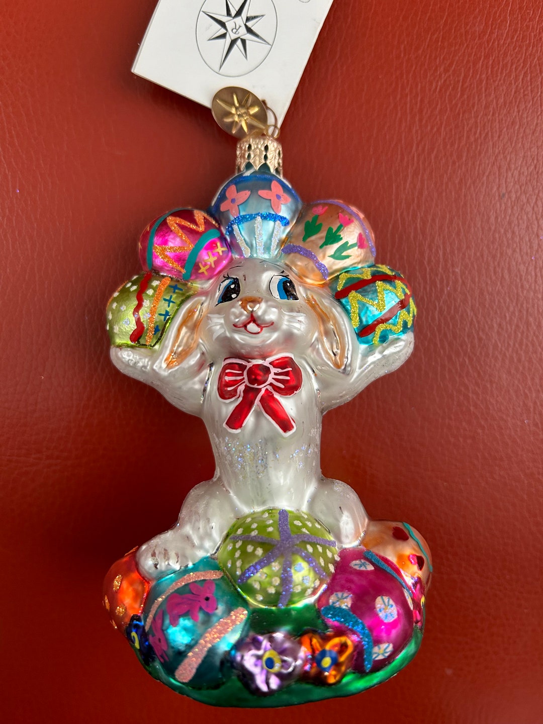 Vintage 2000 Christopher Radko an Even Dozen Jr. Easter Bunny Ornament. New With Tags. Pristine ...