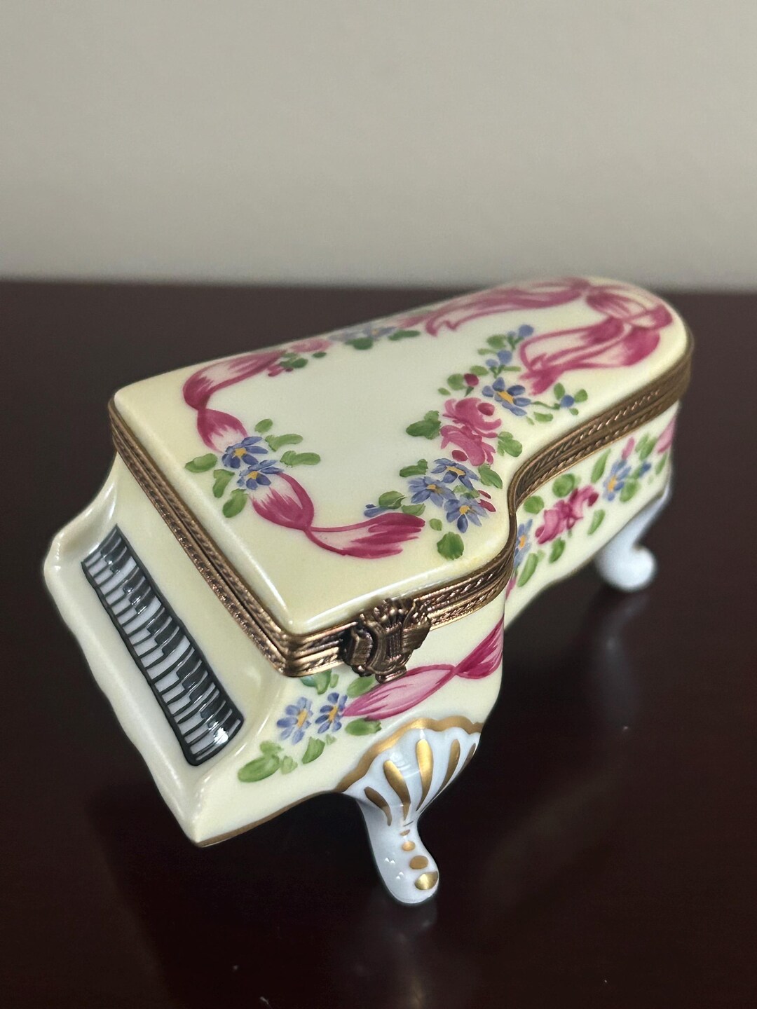 Rare Limoges France Baby Grand Piano Romantic Roses by French Accents ...