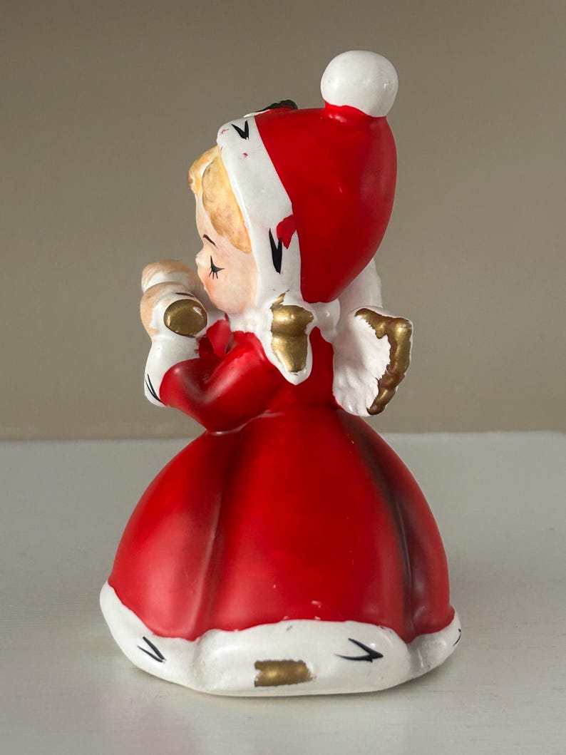 Vintage Napco Christmas Angel Porcelain Figurine Playing the Flute ...
