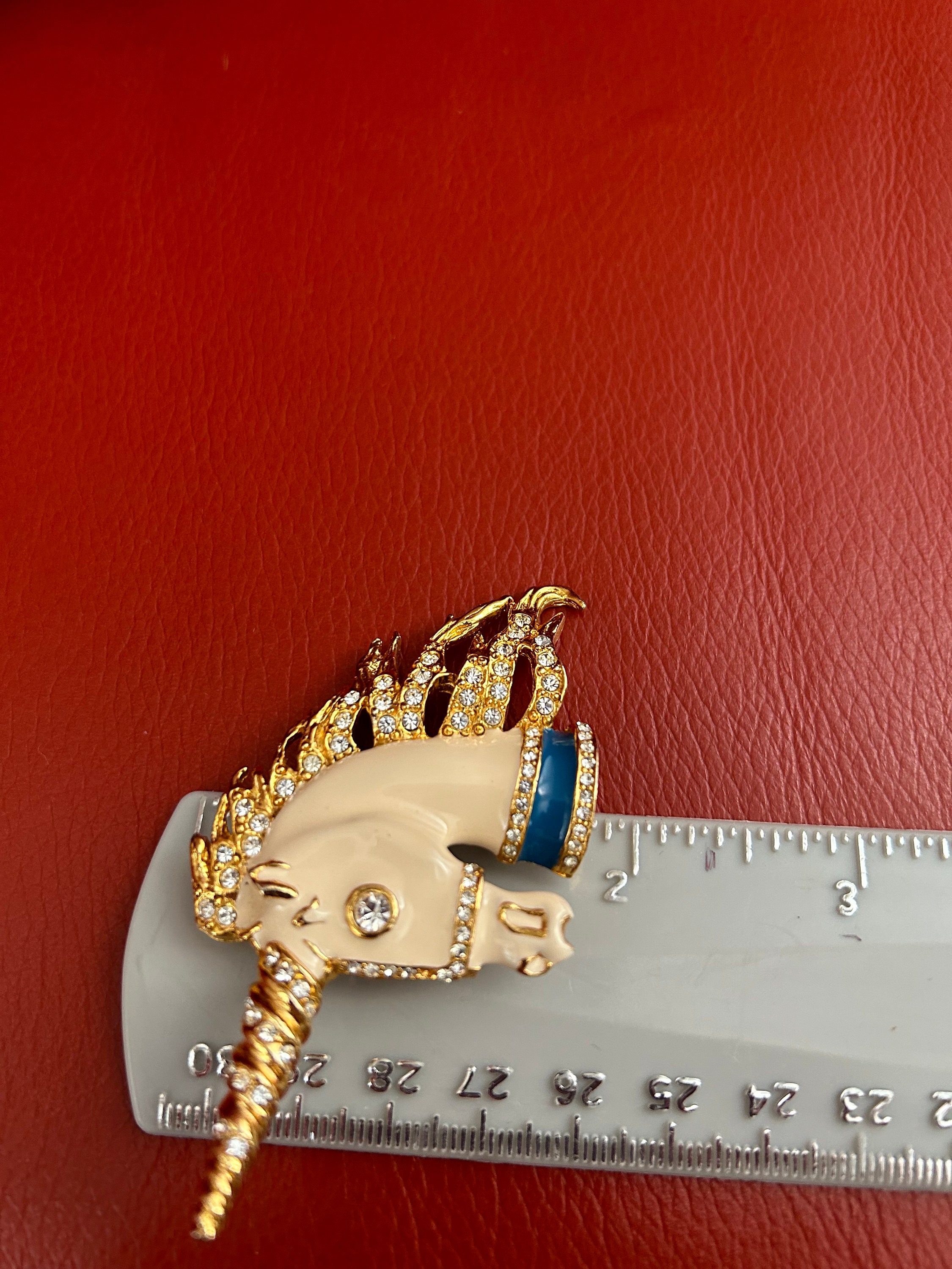 Rare Vintage Kenneth Jay Lane Unicorn Brooch. KJL Enamel and Crystal Rhinestone Signed Pin ...