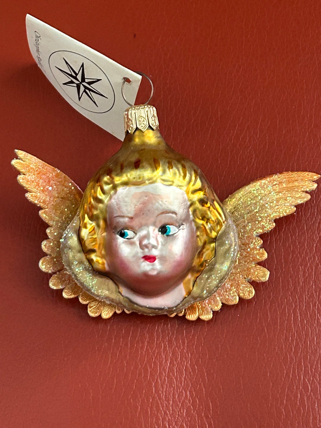 Rare Christopher Radko Cherub Angel With Gold Wings. Earlier Radko With ...