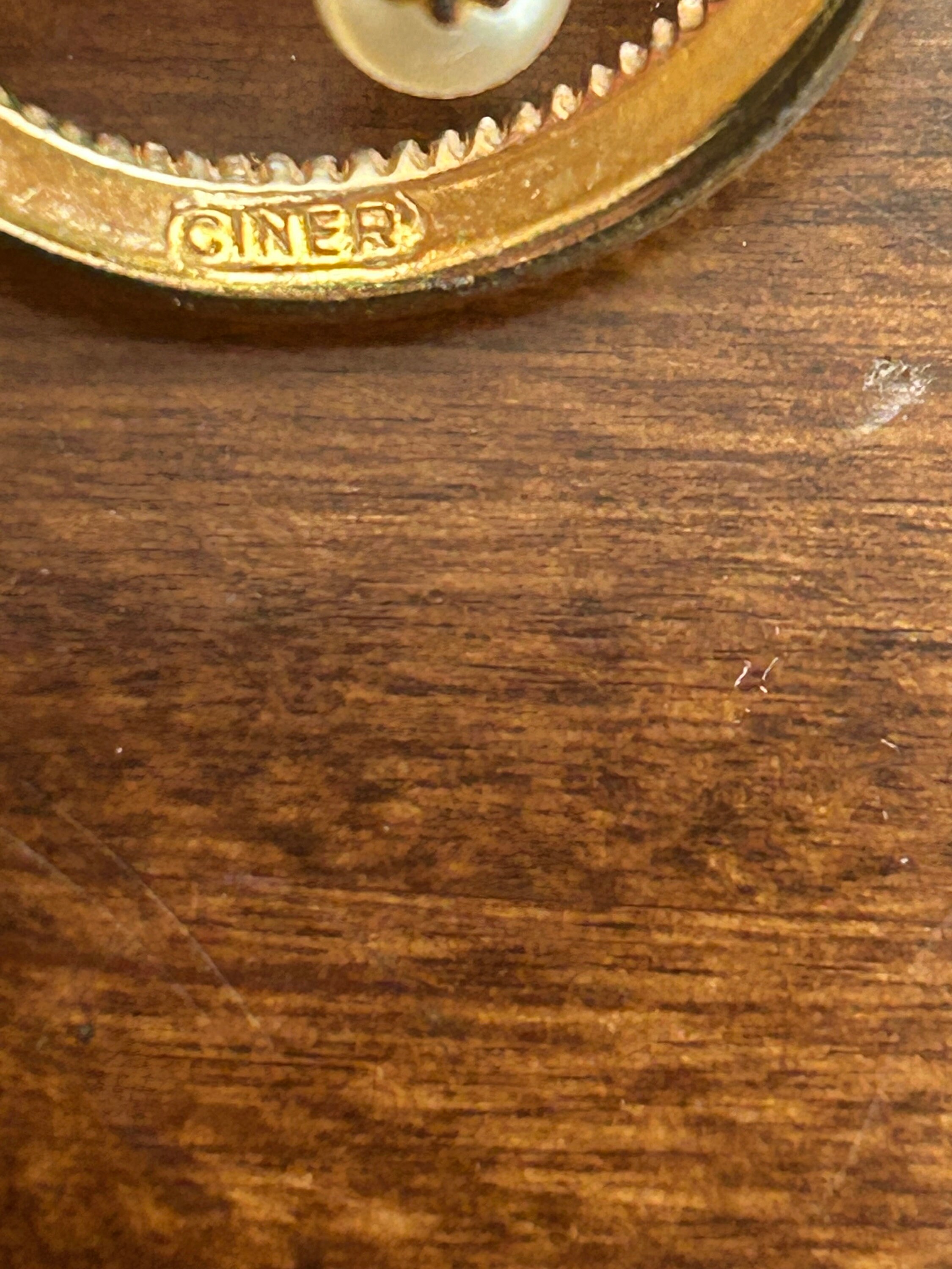 Vintage Ciner Brooch. Gold Plated With Faux Turquoise, Pearls, and ...