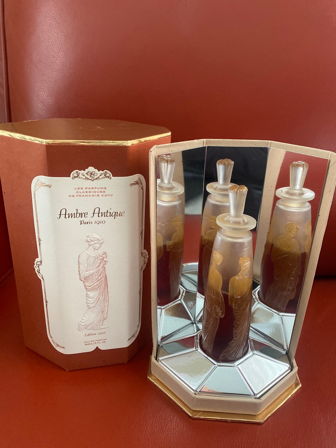 Coty Ambre Antique 1995 Edition 3fl Oz Lalique Perfume Bottle. Grecian ...