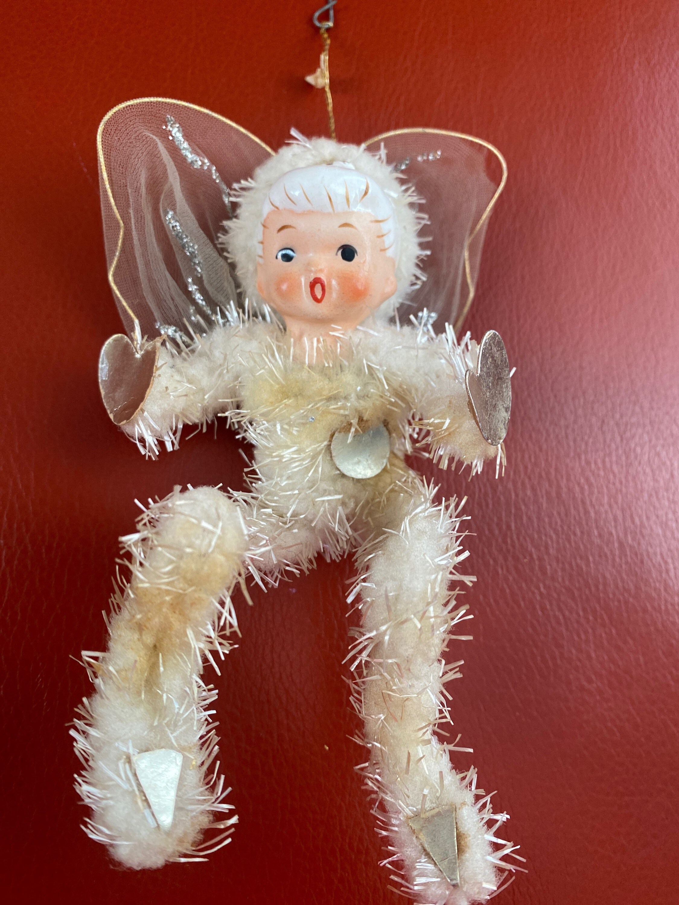 Vintage Porcelain Christmas Angel Ornament. Holt Howard Label - Etsy