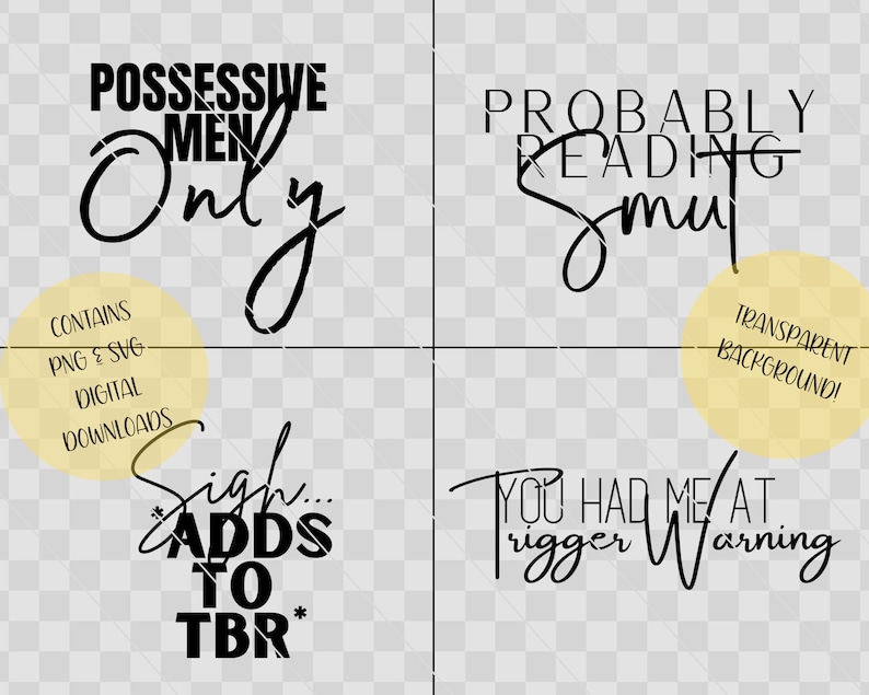 Smut Quotes Bundle! Individual Downloads. Booktok PNG/SVG. Booktok Smut ...