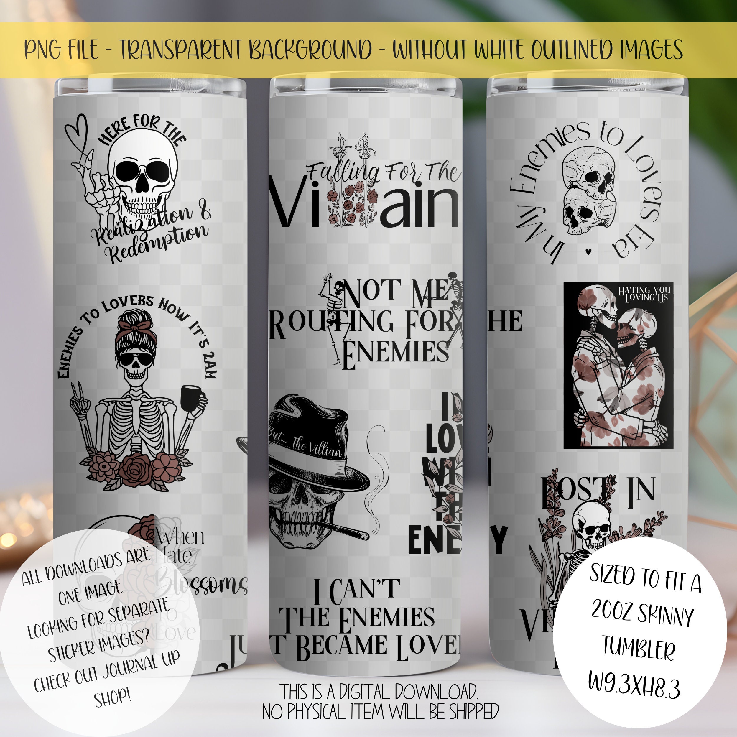 Booktok PNG. 20oz Tumbler. Booktok Enemies to Lovers. Booktok Stickers ...