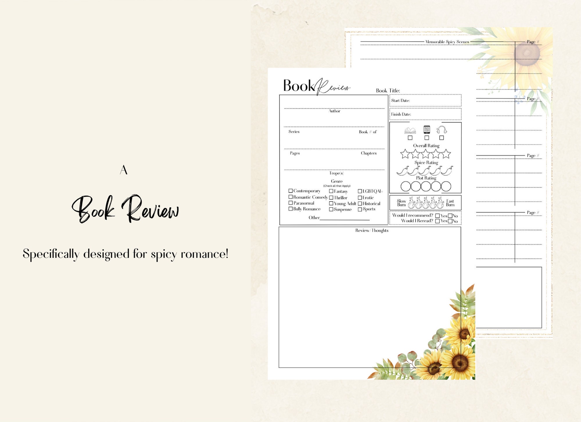 PDF Digital Download Spicy Romance Reading. Digital Journal. Digital ...