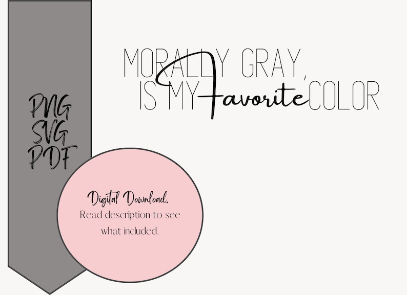 Booktok PNG, SVG & PDF. Morally Gray is My Favorite Color. Booktok ...