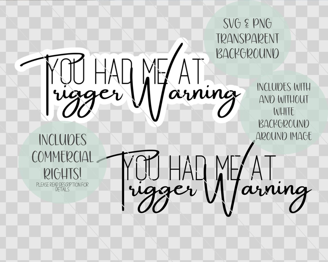 Booktok PNG. Booktok SVG. Trigger Warning. Booktok Stickers. Spicy ...
