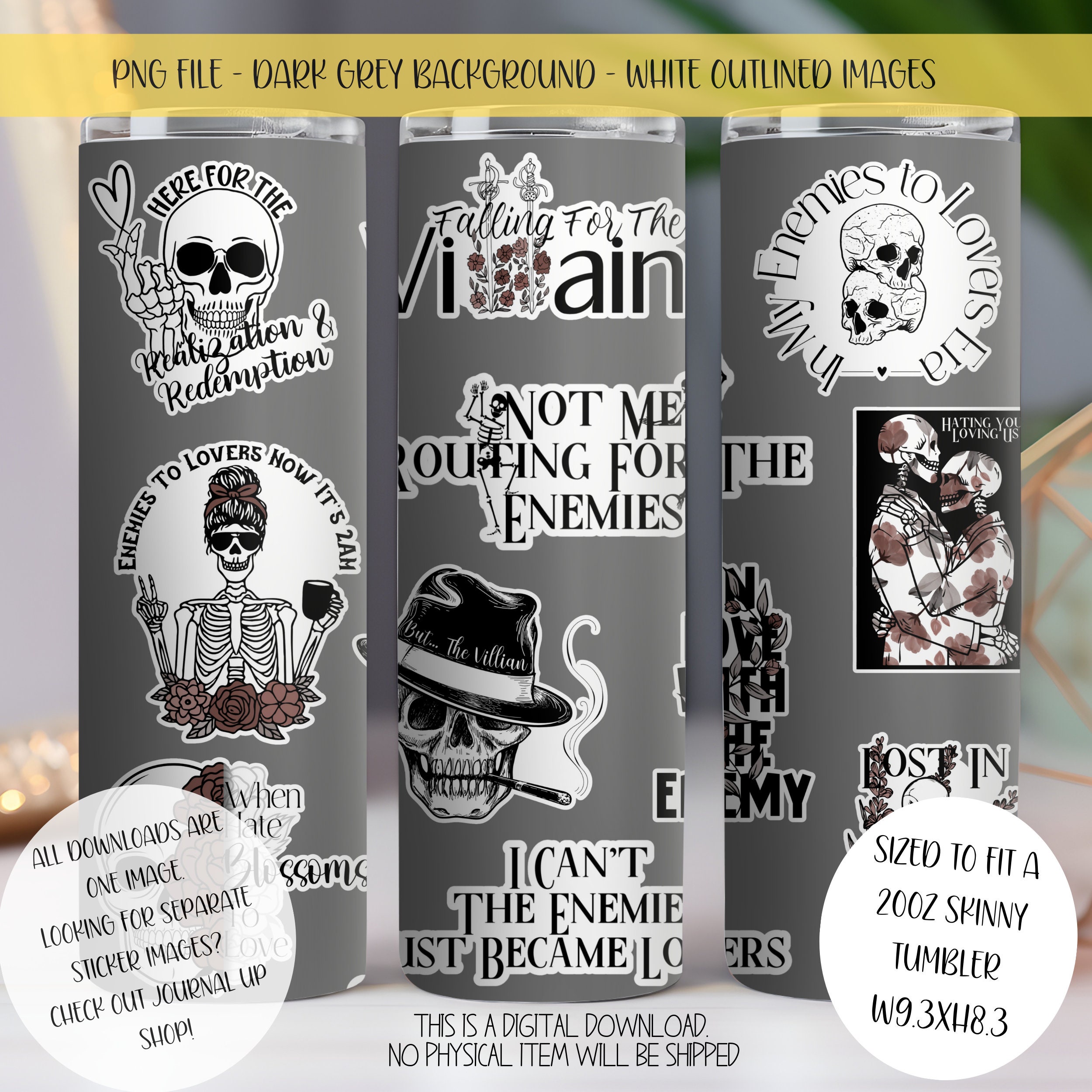 Booktok PNG. 20oz Tumbler. Booktok Enemies to Lovers. Booktok Stickers ...