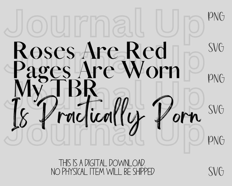 Booktok PNG. Booktok SVG. Roses Are Red. Booktok Stickers. Spicy ...