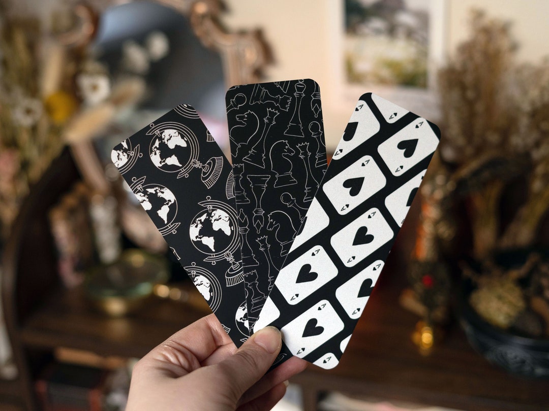 Black and White Bookmarks | Set of 3 | Individual | Gift for Readers ...