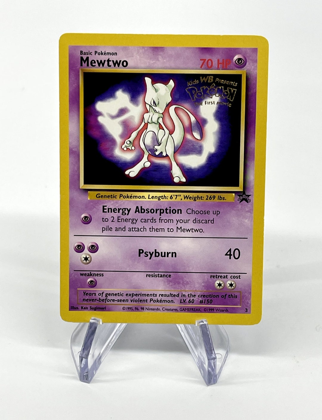 Mewtwo Movie Black Star Promo 3 Pokémon Mewtwo Strikes Back - Etsy