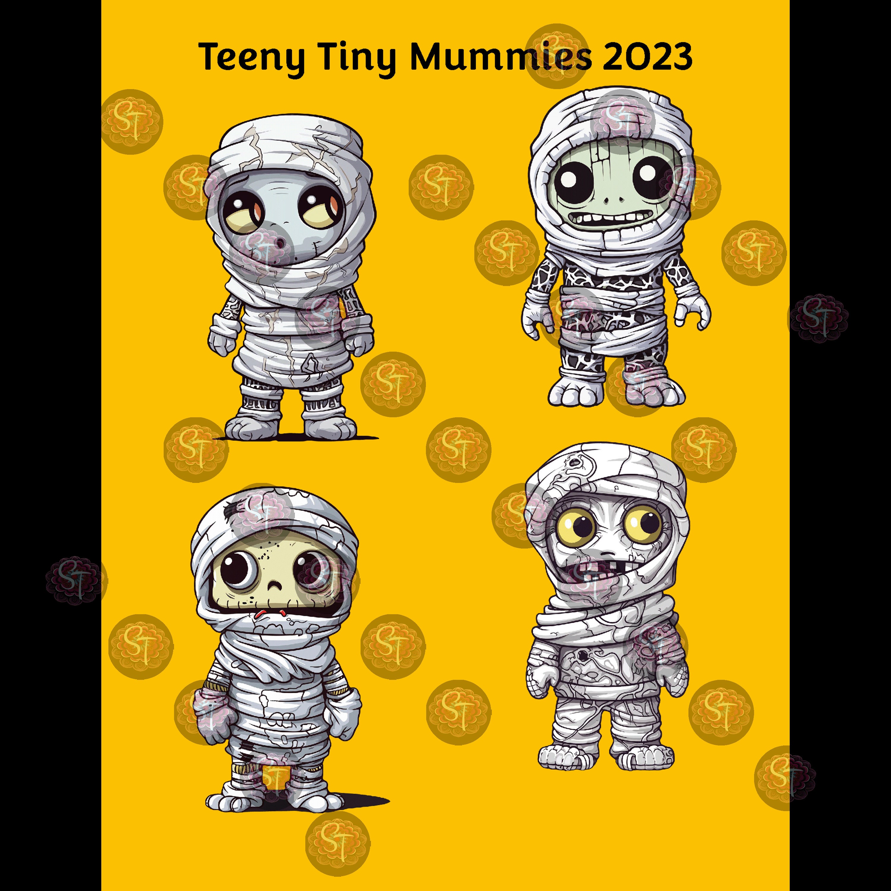 Teeny Tiny Mummies Clipart Bundle Png Svg Downloadable Digital Art ...
