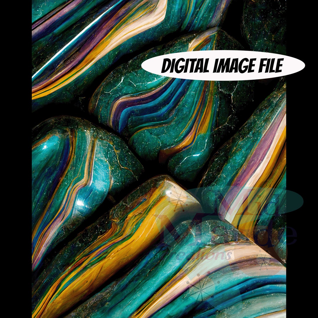 Marble Angles Jewel Tones Image D Downloadable Digital Art - Etsy