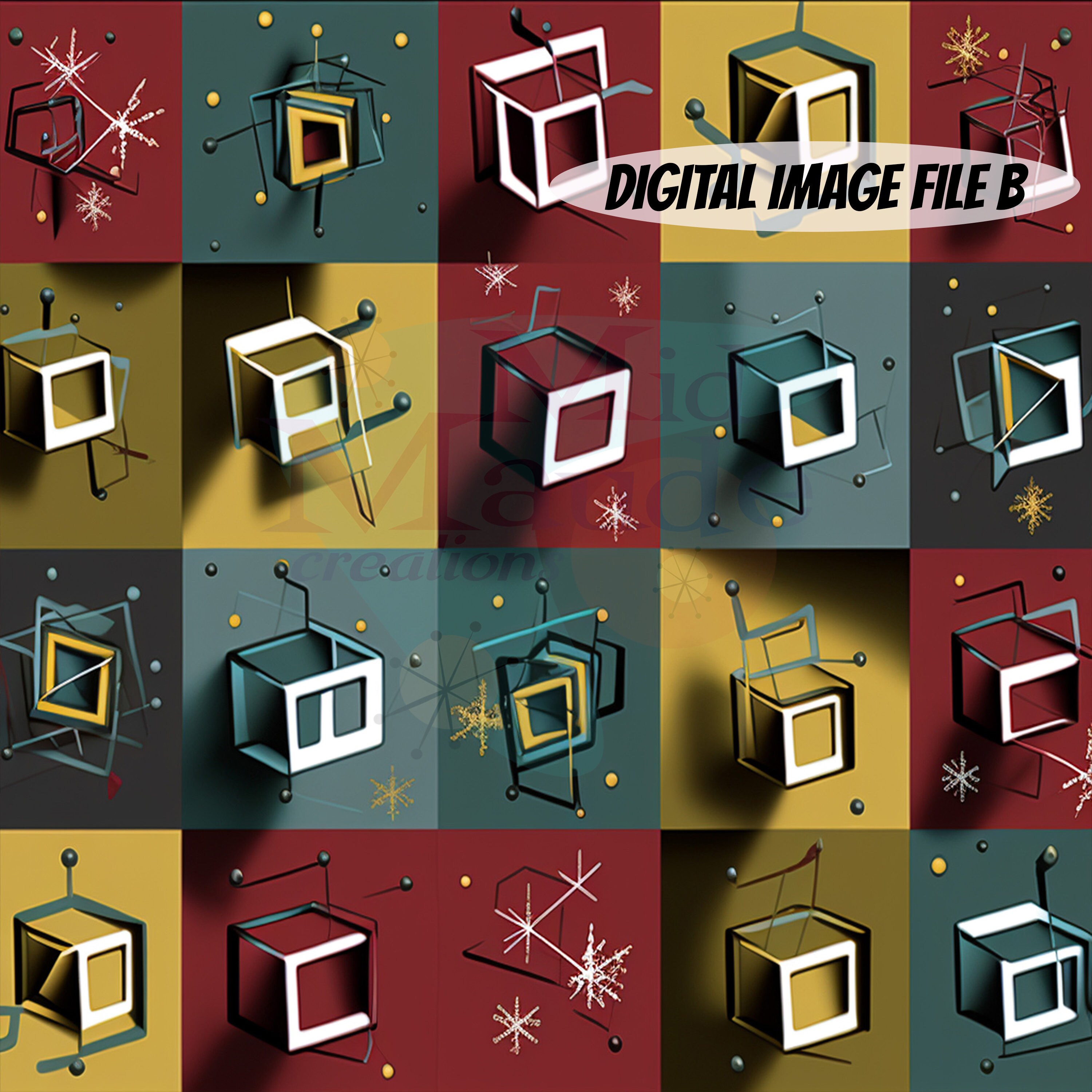 Cosmic Boxes Series Set of 4 Digital Download Images | Printable Bundle ...