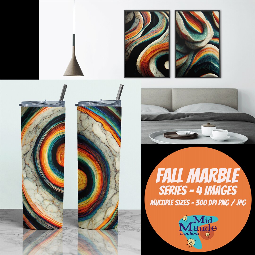 Marble Collection Fall Colors Series Set of 4 Digital Download Pics ...