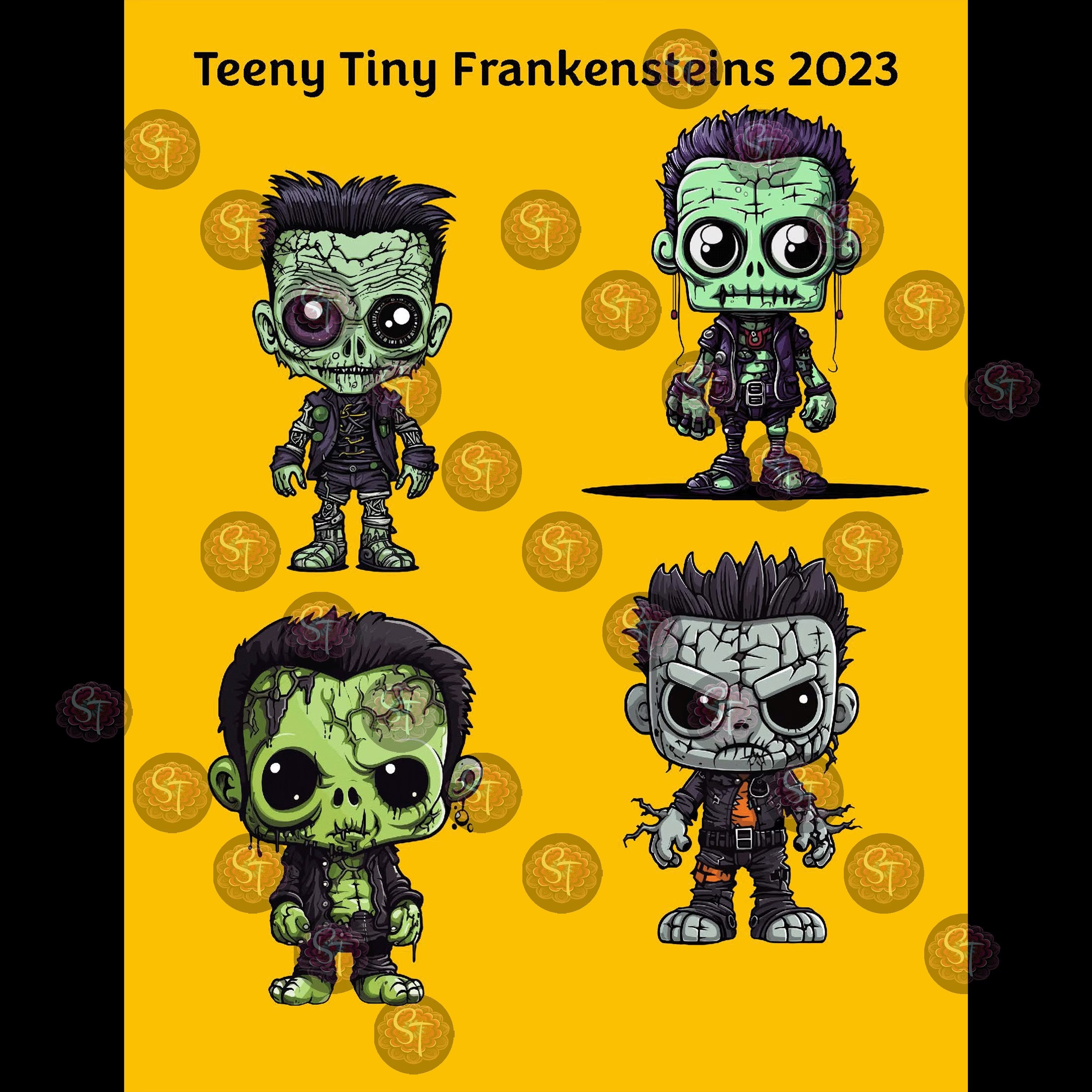 Teeny Tiny Frankenstein Monsters Clipart Bundle Downloadable Png Svg ...