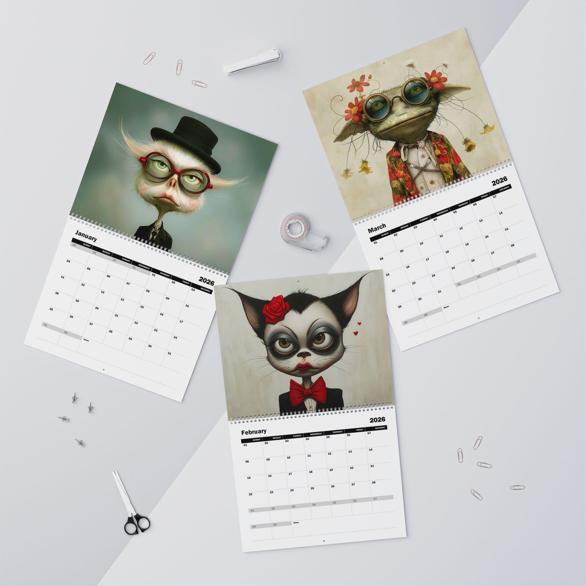 2027 Surreal Creatures Wall Calendar | Weird Abstract Art for Artistic ...