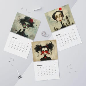 2025 Wall Calendar Whimsigoth Ladies Whimsical Abstract Gothic Inspired ...