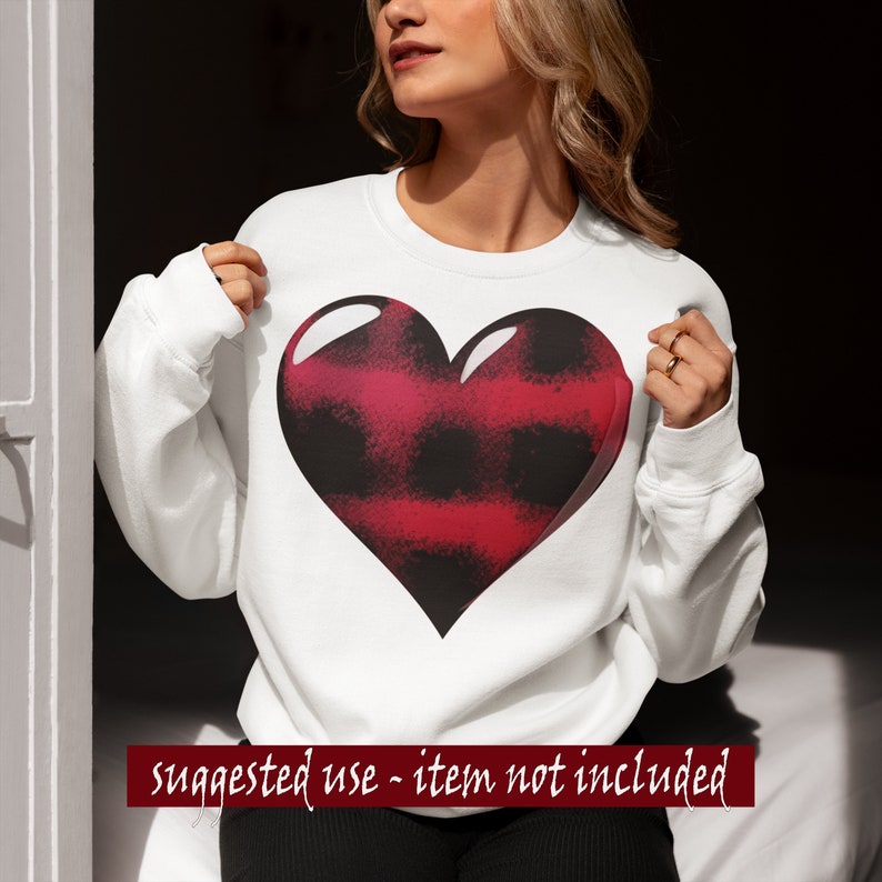 Valentine's Day Hearts Clipart, Punk Rock Tartan Heart-shaped SVG ...