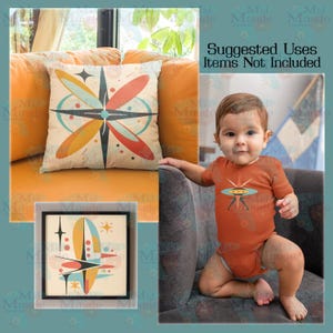 Atomic Space Shapes Mid-century Modern Clip Art Images, Set of 25 ...