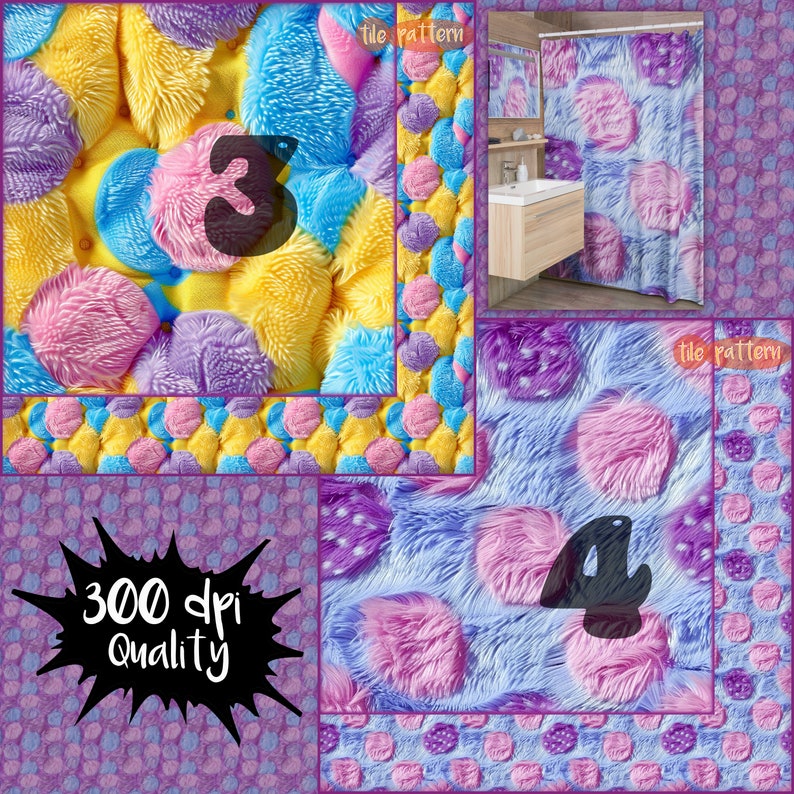 Furry Spots Set of 20 Sheets Digital Paper Images, Fuzzy Looking ...