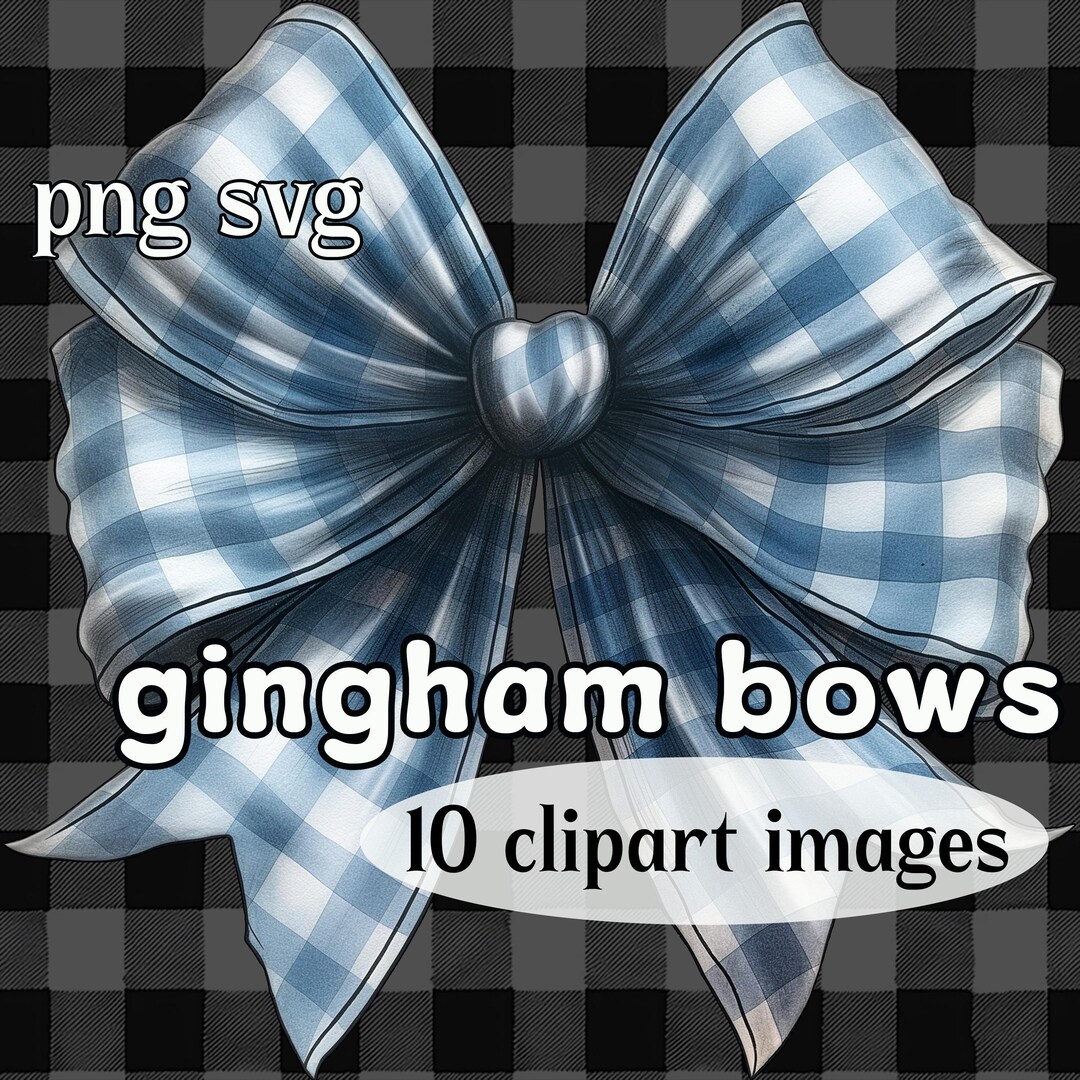 Coquette Bows Clipart Set of 10 Digital Printable Americana Images ...