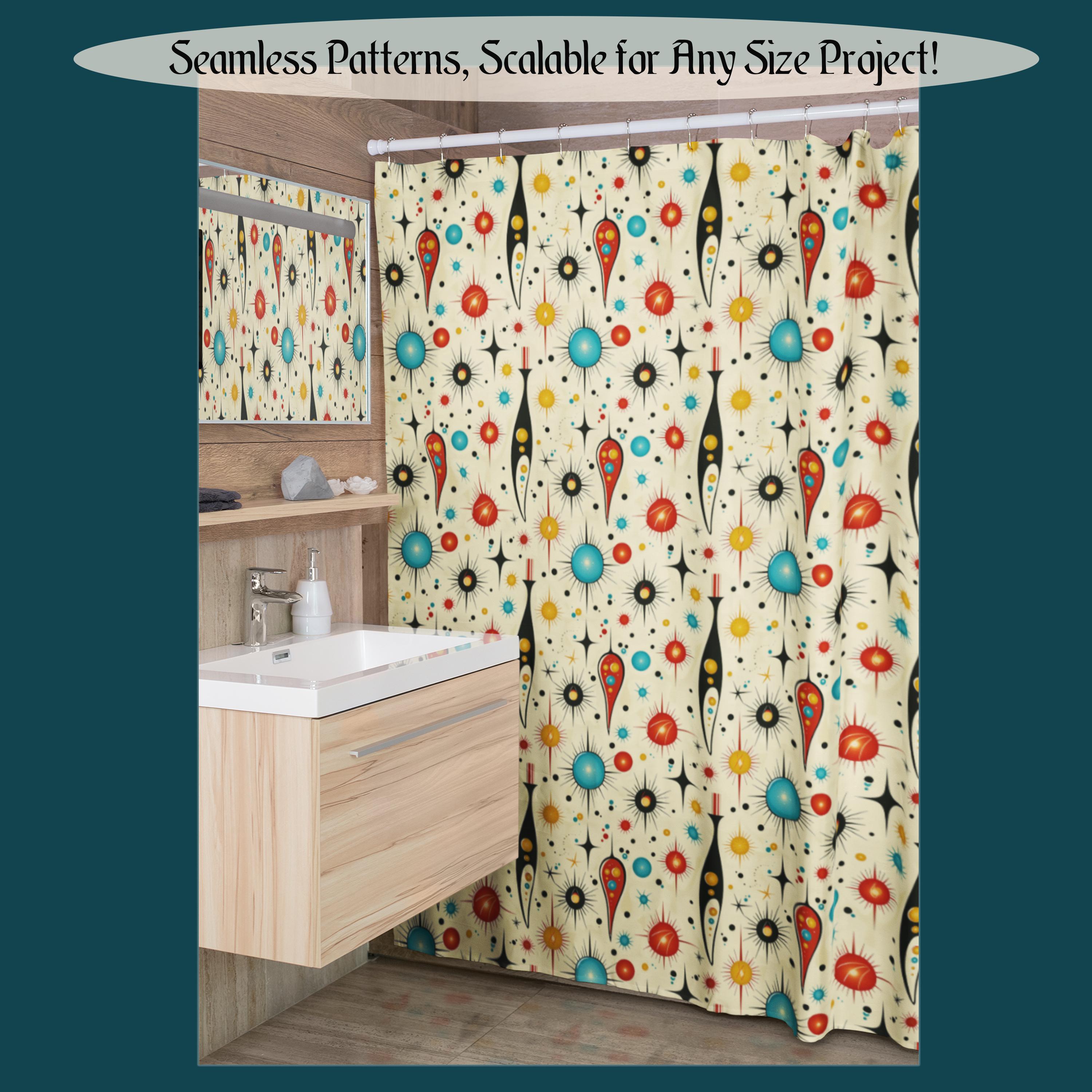 Pop Art Googie Shapes Digital Paper Pack of 20 Retro Jpg Images ...