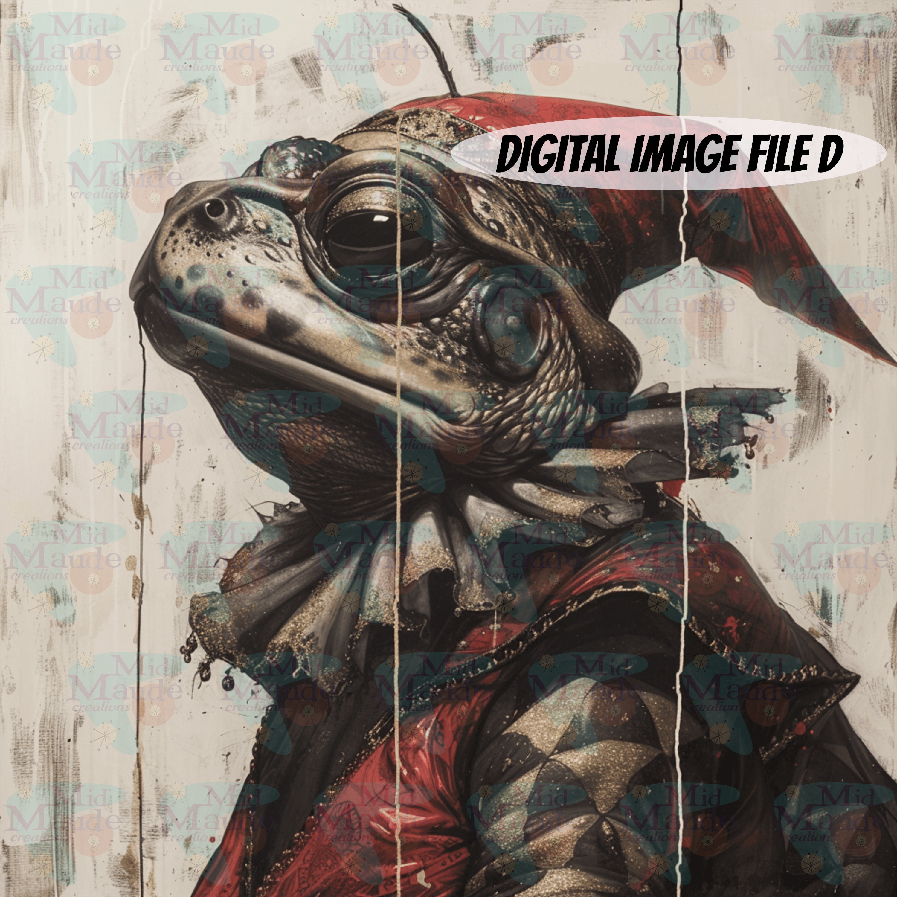 Harlequin Toads, Distressed Pics of Clown Frogs, Set of 4 Digital ...