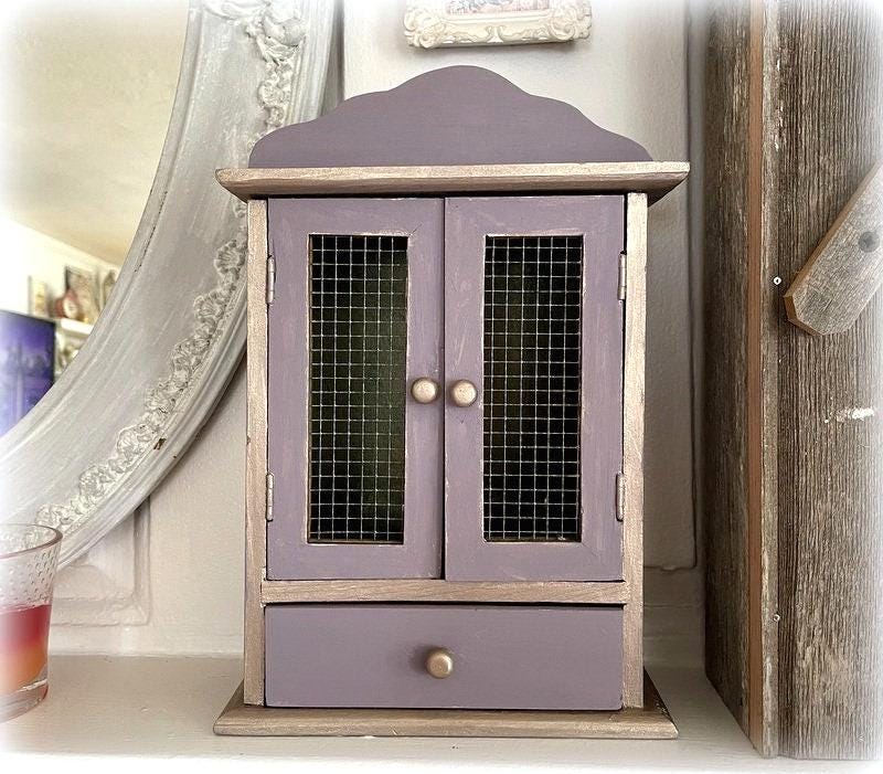 Vintage Rustic Cabinet 2 Door Chicken Wire French Farmhouse Kitchen ...