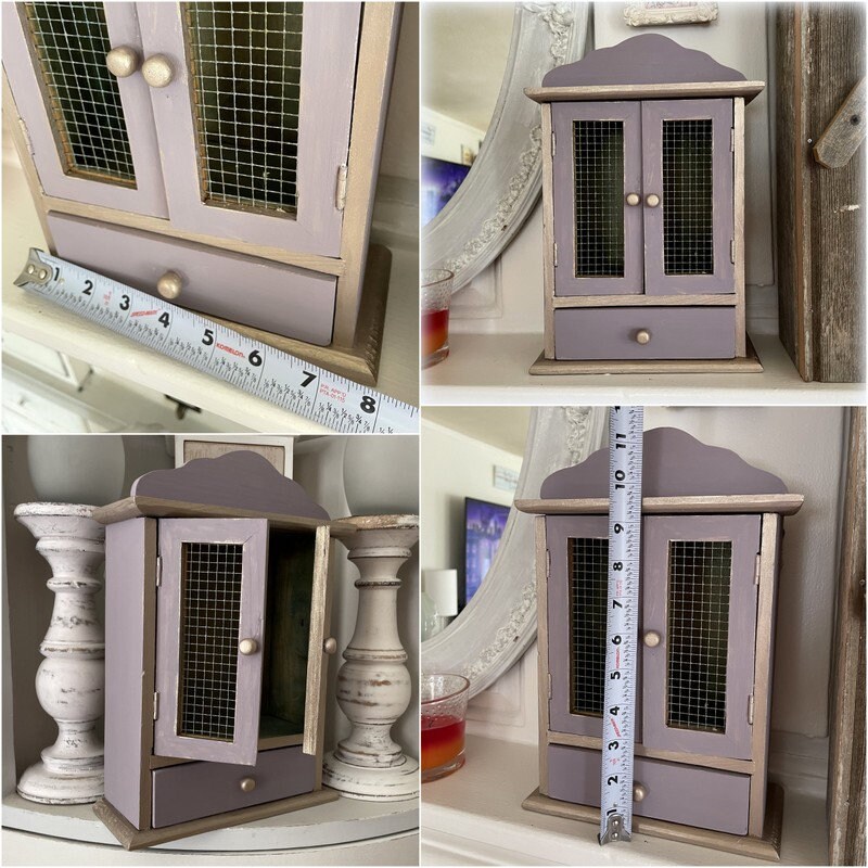 Vintage Rustic Cabinet 2 Door Chicken Wire French Farmhouse Kitchen ...