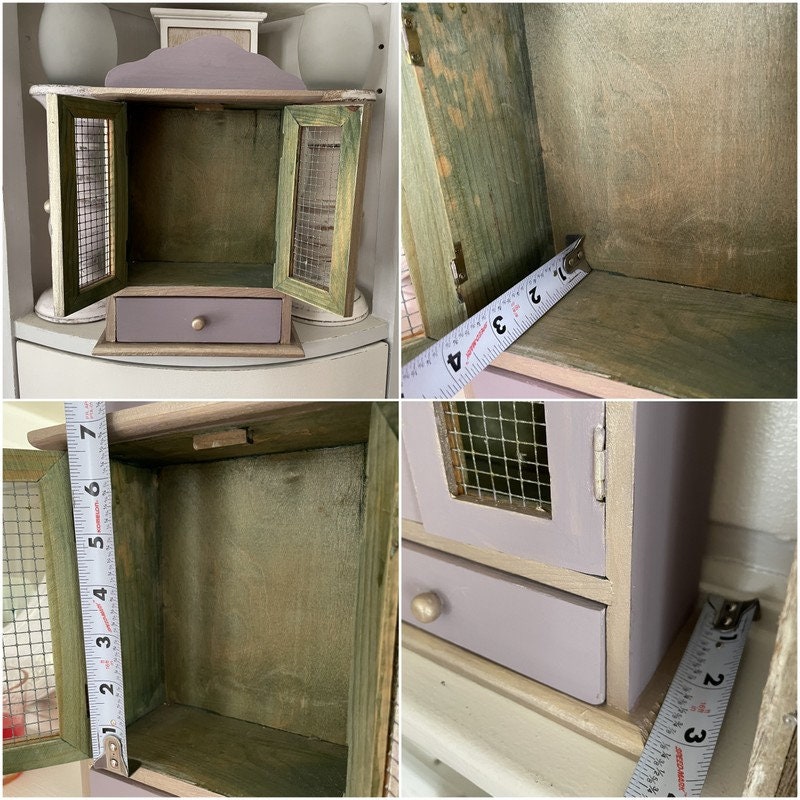 Vintage Rustic Cabinet 2 Door Chicken Wire French Farmhouse Kitchen ...