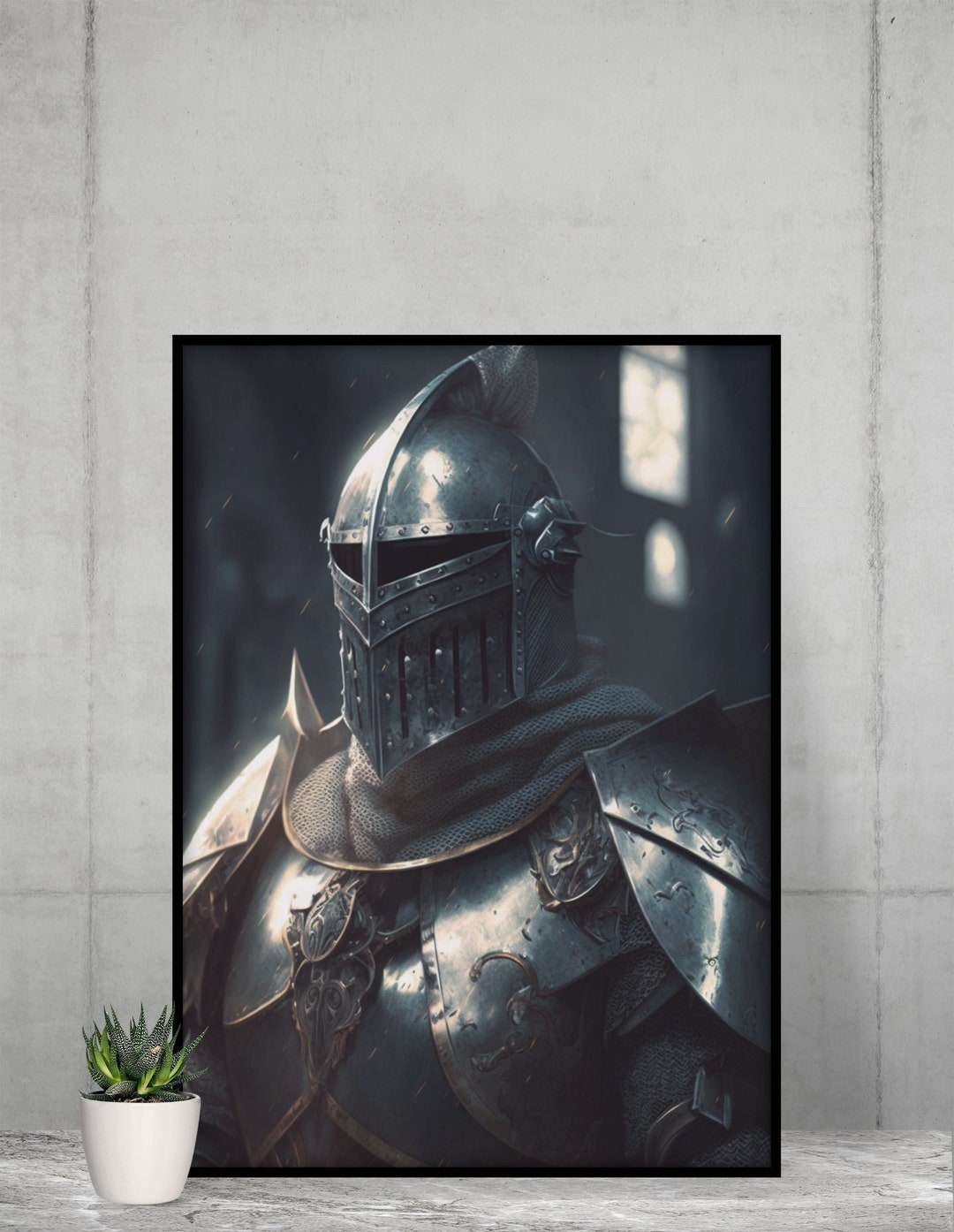 Knight Digital Art Print in Fantasy Style - Etsy