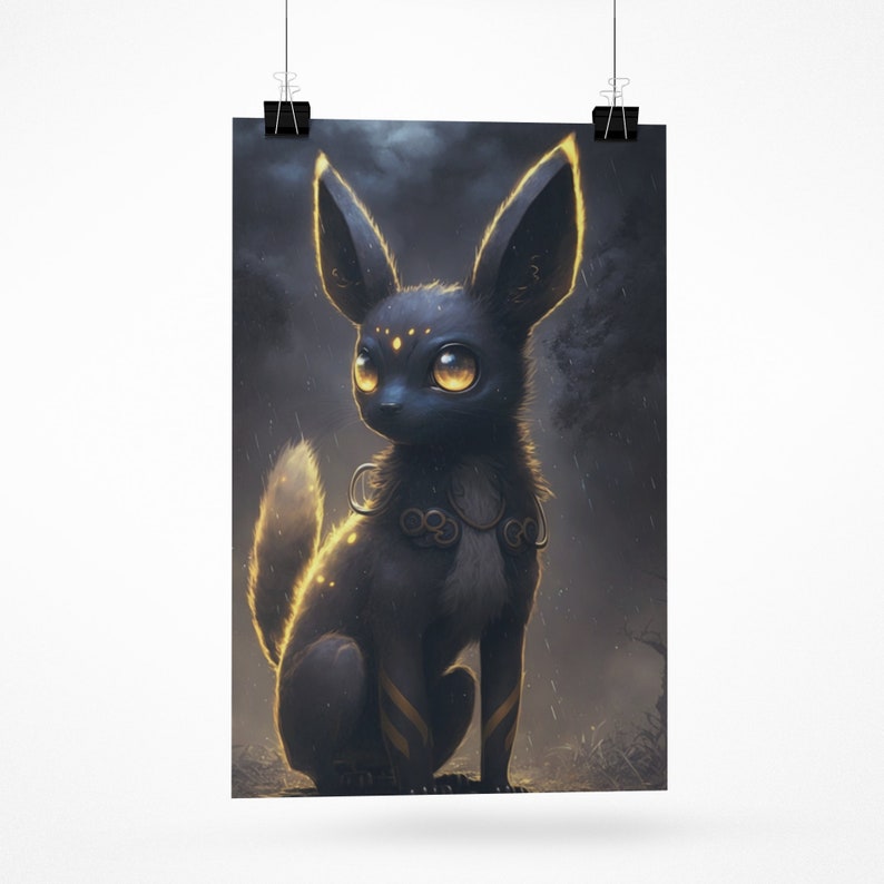 Umbreon Digital Art Print in Realistic Style - Etsy
