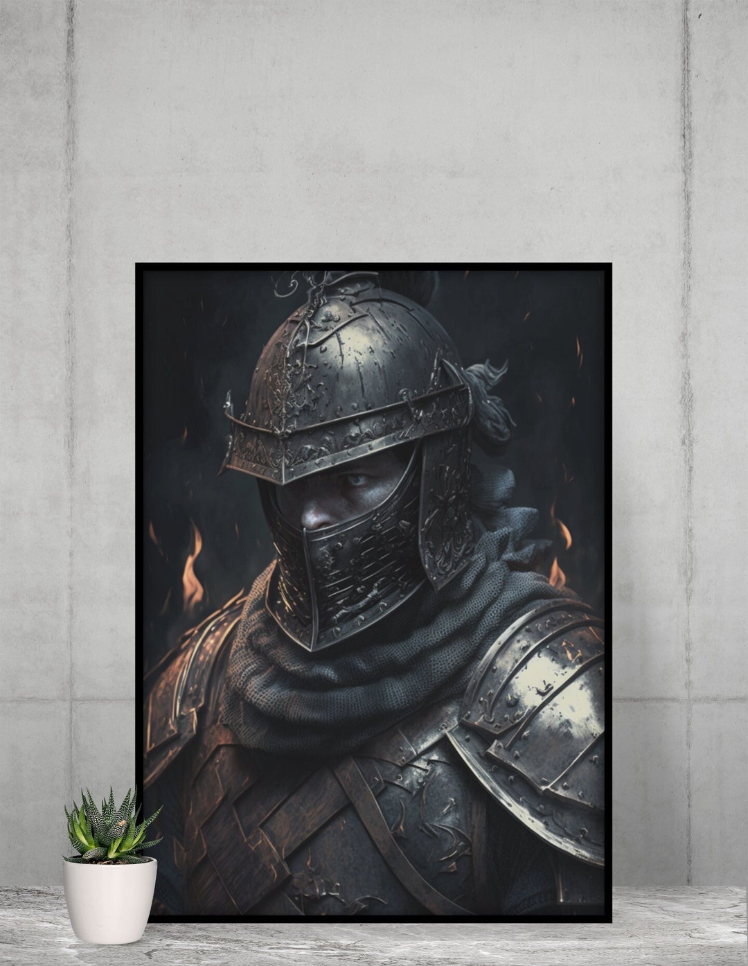 Knight Digital Art Print in Fantasy Style - Etsy