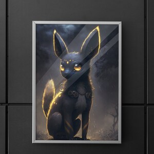 Umbreon Digital Art Print in Realistic Style - Etsy