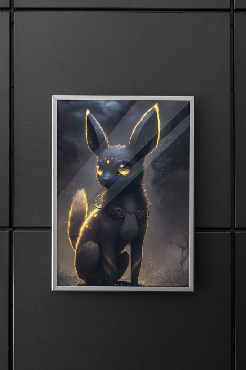 Umbreon Digital Art Print in Realistic Style - Etsy