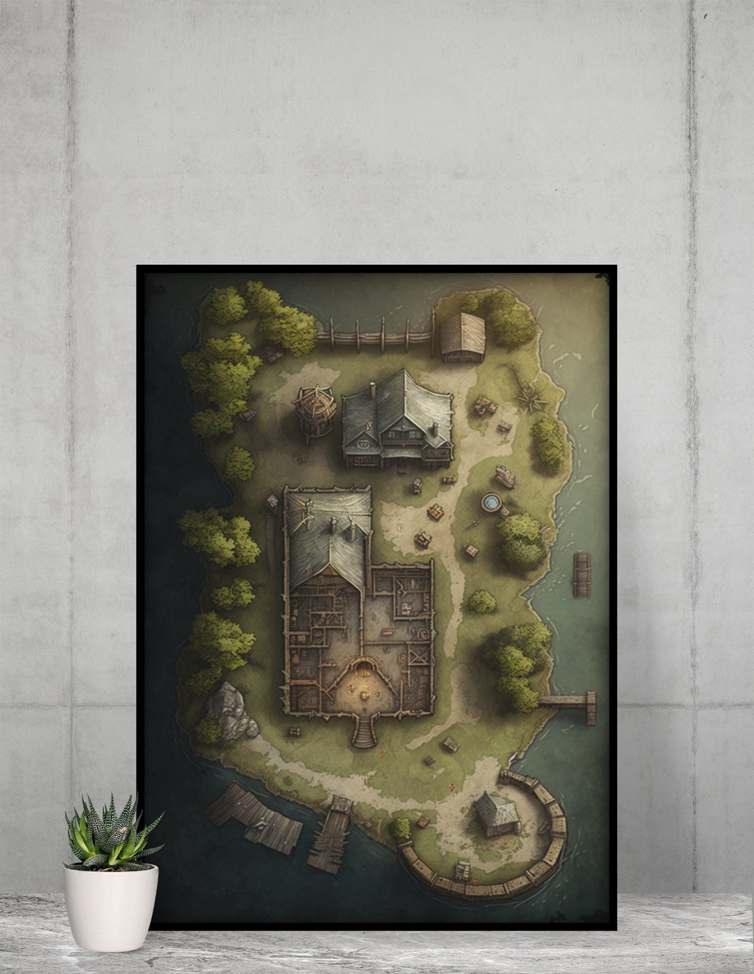 Fantasy Map Digital Art Print - Etsy