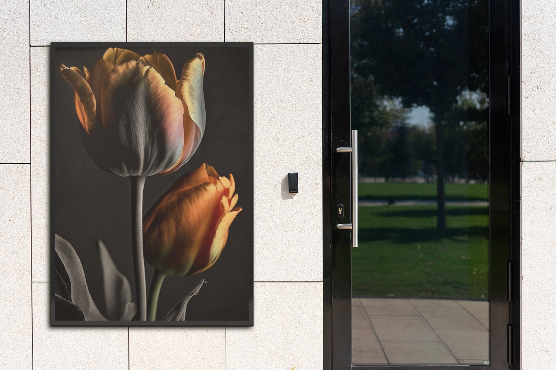 Tulip Digital Art Print in Charcoal Style - Etsy