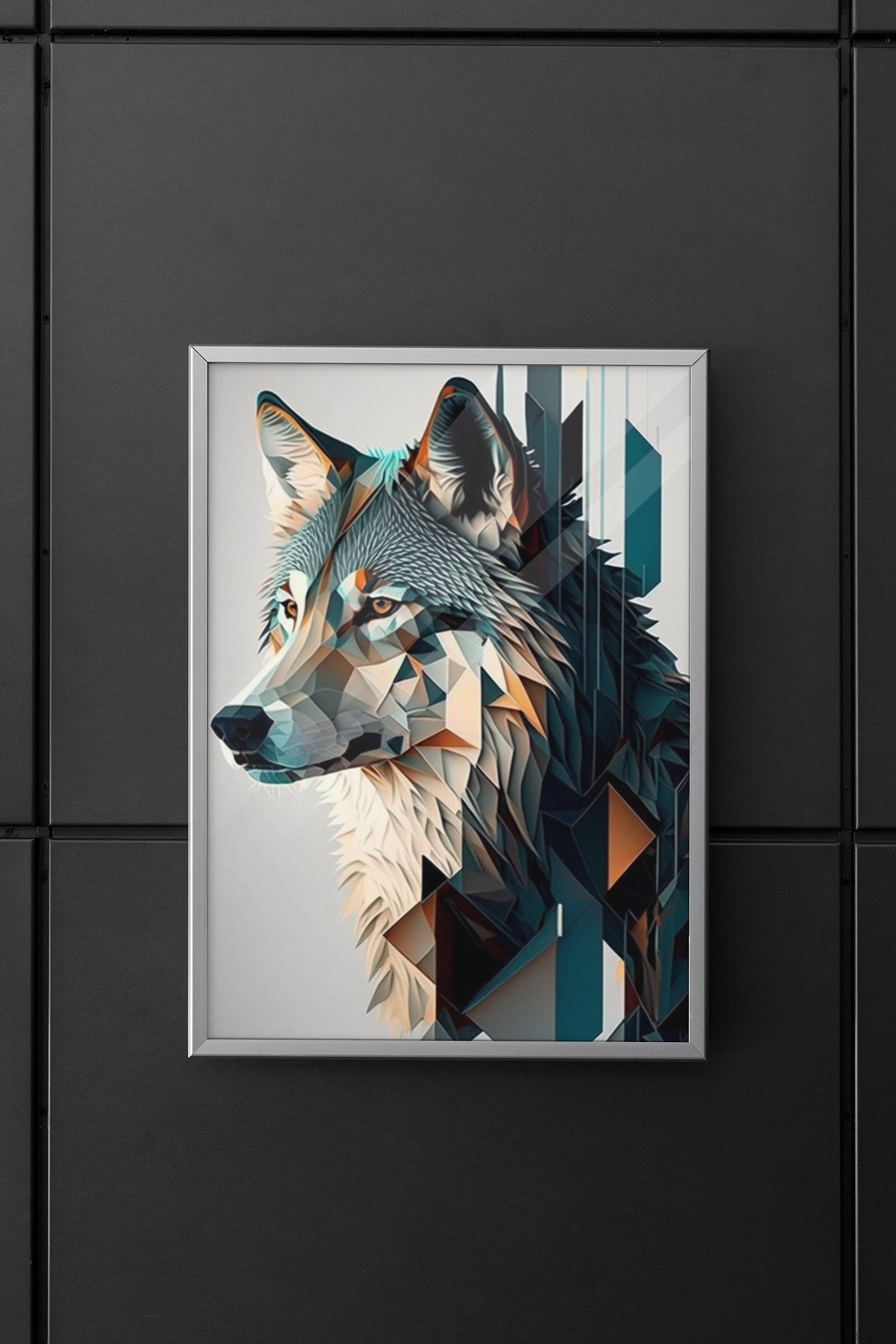Wolf Digital Art Print in Geometric Style - Etsy
