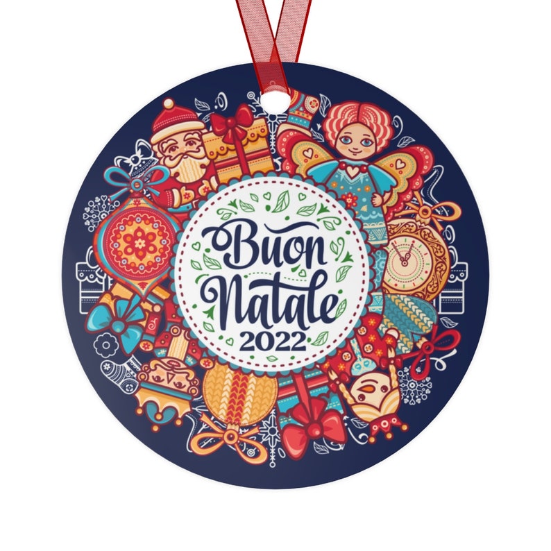 Buon Natale 2022 Metal Ornament Italian Language Christmas - Etsy
